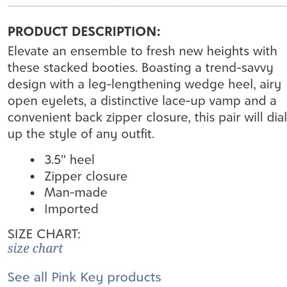 Pink Key | Shoes | Pink Key Ankle Booties Peep Toe Lace Up 8 | Poshmark